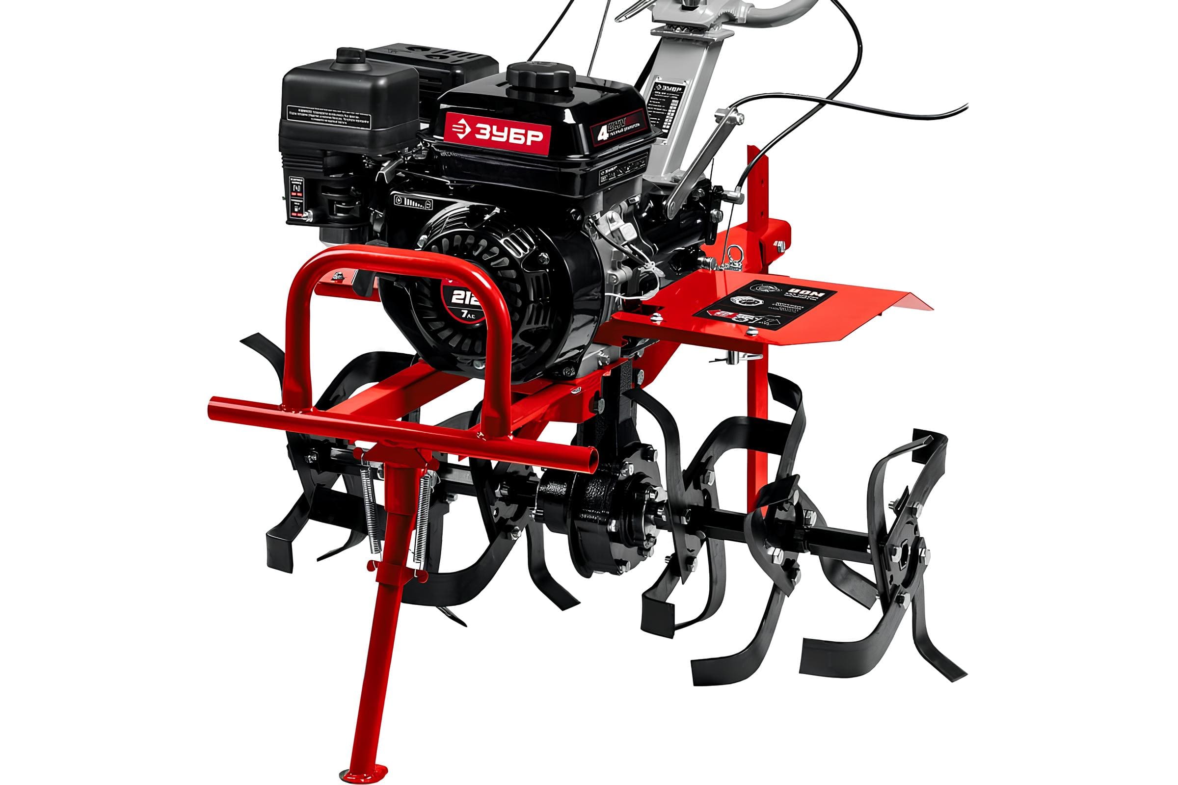 Бензиновый мотоблок с ВОМ ЗУБР 212 см3 МТШ-500 - купить недорого, цена ...